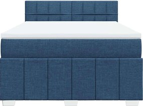 Box spring postel s matrací modrá 140x200 cm textil 3287097