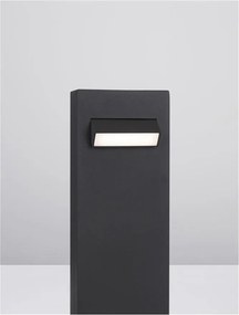 NV 9020921 Venkovní sloupkové svítidlo ZELDA černý hliník a akrylový difuzor proti oslnění LED 6W 3000K 100-240V IP65 - NOVA LUCE