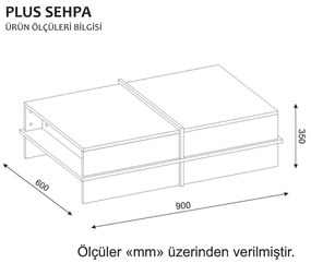 Konferenční stolek Prius (Bílá + Ořech). 1071676