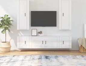 vidaXL 5dílný set TV skříněk kompozitní dřevo [3188835] Barva: Bílá