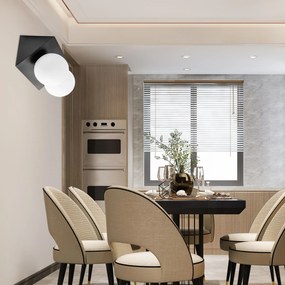 Toolight, nástěnné svítidlo 2xE27 APP1229-2W, černá matná, OSW-40118