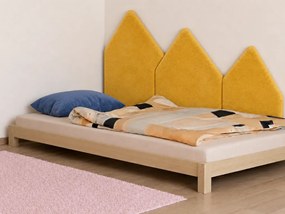 Čalouněný panel na zeď HORY z látky VELVET - levá strana Zvolte barvu: Světle růžová, Zvolte rozměr: 100x160 cm, Uchycení na zeď: Se samolepícím suchým zipem