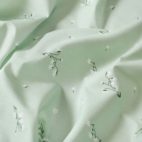 Goldea oválný ubrus 100% bavlněné plátno - konvalinky 120 x 180 cm