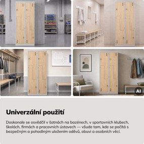 Šatní skříň typu L šedá, dub sonoma, 800x1850x450 mm: JULIA Eco Design