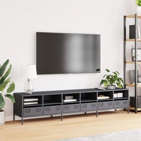 TV skříňka antracitová 202x39x43,5 cm ocel válcovaná za studena 3307157