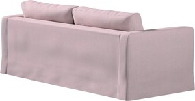 Potah na pohovku IKEA  Karlstad 3-místná, nerozkládací, dlouhý barva růžová látka pletený vzor