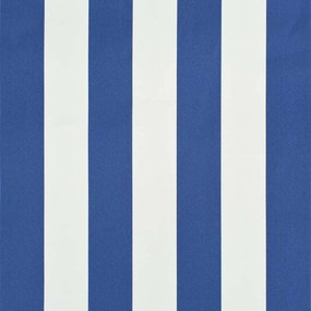 Zatahovací markýza 150 x 150 cm modro-bílá 143746