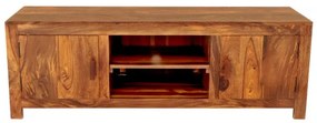Indický nábytek - TV stolek 150x50x45 Kali z indického masivu palisandr Světle medová