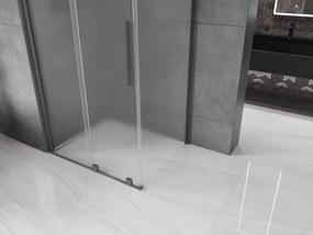 Mexen Velar, sprchový kout s posuvnými dveřmi 120 x 70 cm, 8mm sklo námraza, broušený grafit, 871-120-070-31-95