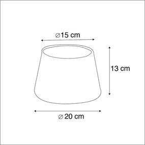 Stínidlo z bavlny černé 20/15/13 se zlatým vnitřkem