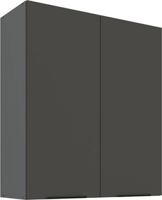 ARIA pi | horní skříňka 80 G-90 2F policová | 80 cm | VYSOKÁ | ANTI FINGERPRINT povrch | antracit/šedá grafit