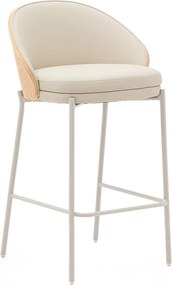 Béžová/v přírodní barvě barová židle (výška sedáku 65 cm) Eamy – Kave Home