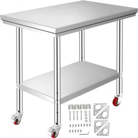 Gastronomický pracovní stůl z nerezové oceli 12 × 61 cm