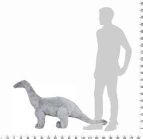 vidaXL Stojící plyšová hračka dinosaurus brachiosaurus šedý XXL [91345]