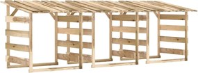 Pergoly se střechou 3 ks 100x90x100 cm impregnovaná borovice 3096645