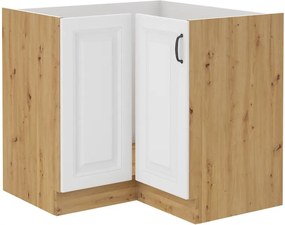 Kuchyňská skříňka Stilo 90x90 DN 1F BB korpus dub artisan, dvířka bílá