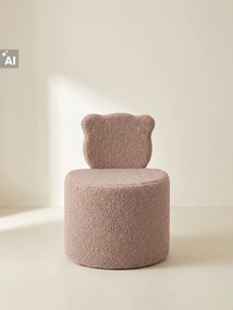Sinsay - Teddy puf s opěradlem ve tvaru medvídka - béžová