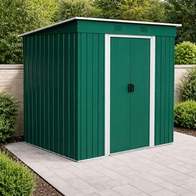 Zahradní domek BestBerg ZD-67GRW / 4,3 m² / 197 × 217 × 202 cm / zelená/bílá