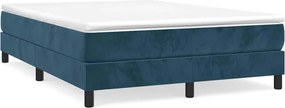 Rám postele s boxspringem tmavě modrý 140x200 cm samet 3120776