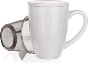 Banquet Keramický hrnek s víčkem a nerezovým sítkem BONNET 350 ml