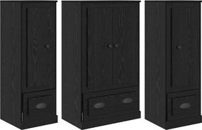 Vysoký bufet 3 ks Černý dub 132 x 35,5 x 103,5 cm 3402673