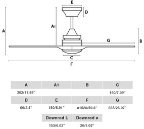 FARO 33719DC - LED Stmívatelný ventilátor ALO LED/20W/230V pr. 152 cm + DO