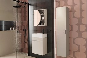 Závěsná vysoká koupelnová skříňka Nancy 70 30 cm kašmírová
