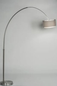 Stojací designová oblouková lampa Adamo Soffito Taupe Yersey