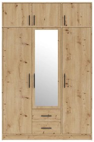 SMART r | šatní skříň SRL2 + nástavec SRN2 + zrcadlo | 150 cm | artisan