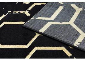 Dywany Luszczow Kusový koberec GLOSS 407C 86 černý / zlato Rozměr koberce: 240 x 330 cm