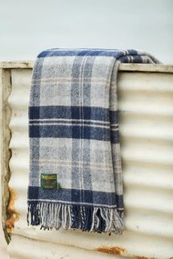 Vlněná deka Navy Bannockbane 183 x 150 cm Tweedmill