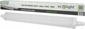 ECOLIGHT Hermetická lineární lampa 60cm - 30W - neutrální bílá