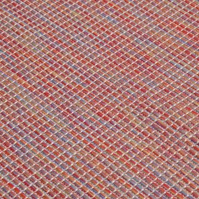 Venkovní hladce tkaný koberec 80x150 cm červená 340820