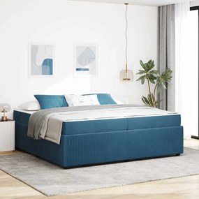 Rám postele Modrá 200 x 200 cm textil 3398442