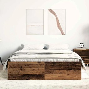 Rám postele bez matrace Staré dřevo 135x190cm Technické dřevo 3329315
