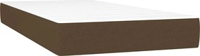 Box spring postel s matrací a LED tmavě hnědá 120x190 cm textil 3270207