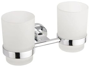 Mexen Tiber dvojitý kelímek na kartáčky, chrom - 7050552-00