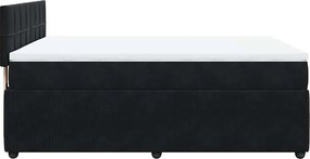 Box spring postel s matrací černá 140 x 190 cm samet 3290036