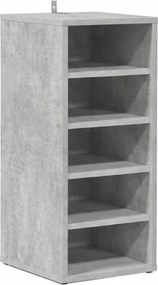 skříňka na boty, botník, 5 polic, dřevo, 72x36x32 cm, beton šedá, Dekorino BB20260072