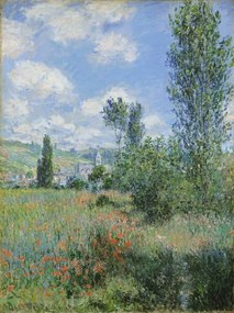 Monet, Claude - Obrazová reprodukce View of Vetheuil, 1880, (30 x 40 cm)