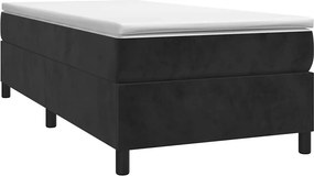 Rám postele s boxspringem černá 90x190 cm samet 3121092