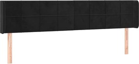 Čelo postele typu ušák černé 163x16x78/88 cm samet 3118824