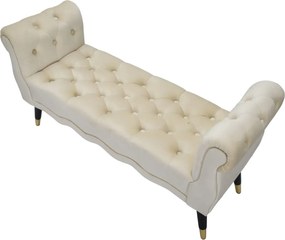 Lavice Paris 120 cm samet béžová/zlatá