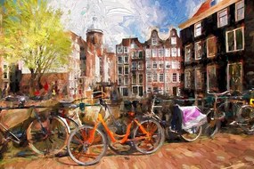 Tapeta kreslený Amsterdam - 225x150 cm