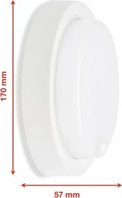 Telefunken - LED Venkovní nástěnné svítidlo se senzorem LED/12W/230V IP44 bílá