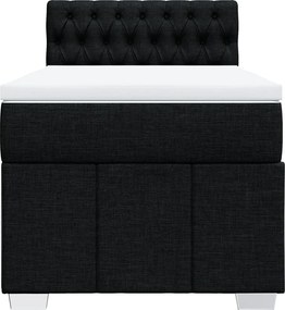 Box spring postel s matrací černá 80 x 200 cm textil 3286904