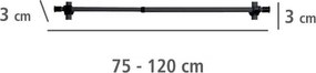 Šatní tyč HERKULES 2 kusy, 75-120 cm, WENKO