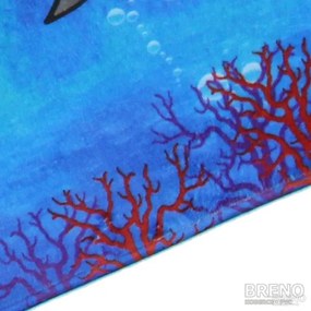 Breno Kusový koberec Sea World, 76,5x117 cm, Modrá/Vícebarevné