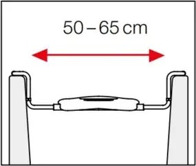Spirella sedátko do vany nastavitelné bílé / hliník / 50-65 cm
