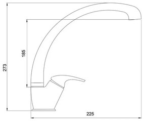 Novaservis Metalia 57 Dřezová baterie, chrom 57014,0